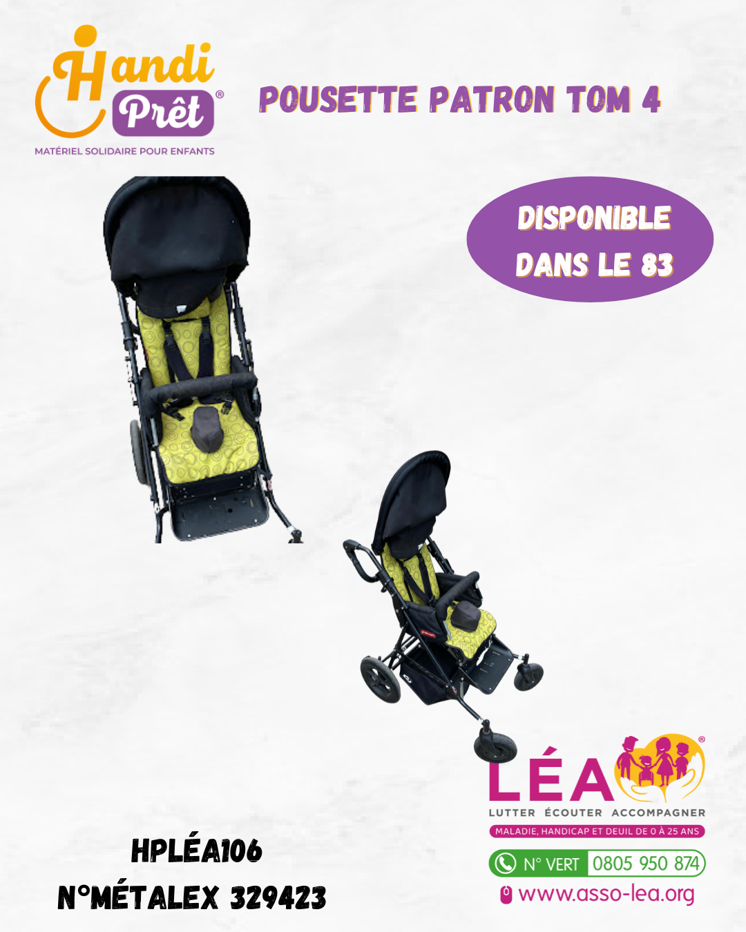 HPLEA106 POUSETTE PATRON TOM 4 - Handiprêt portail de prêt de matériel ...